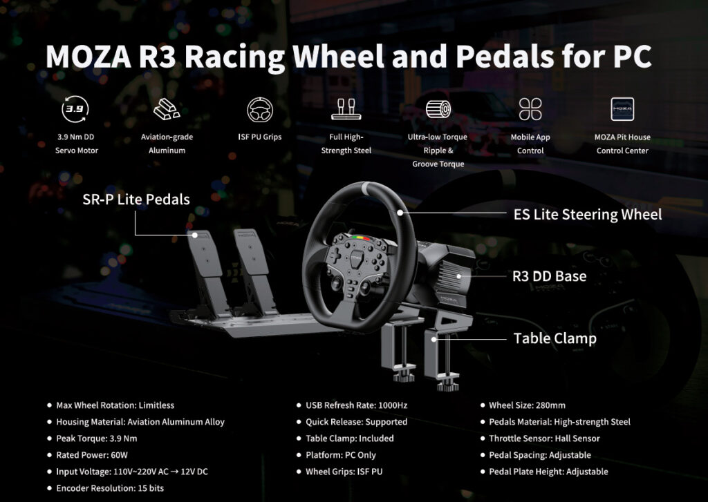 Moza R3 Racing Simulator Bundle – TMA
